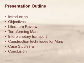Colonization of mars | PPTX