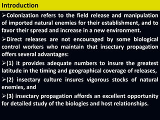 Colonization of natural enemies | PPTX