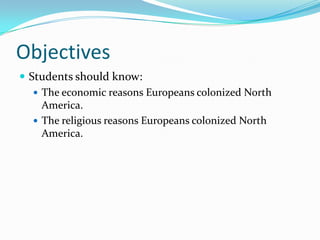Colonization of north america | PPTX