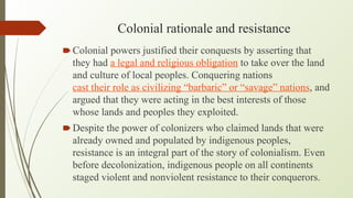 Colonization HistoryWord History this is all about ancient History | PPT