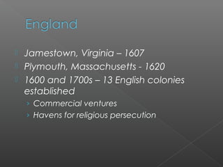 Colonizing the Americas | PPT | Crime & Harmful Acts to Individuals ...