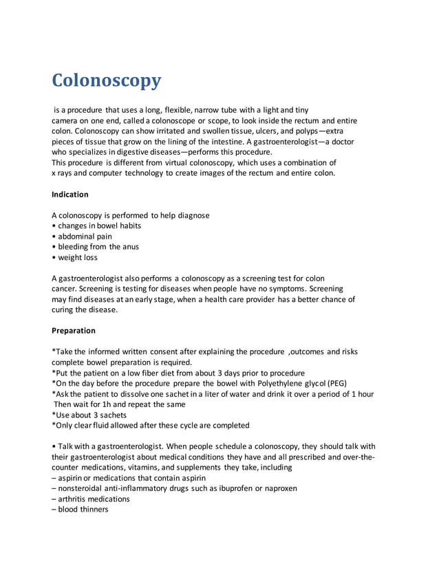 Colonoscopy-GI surgery | PDF