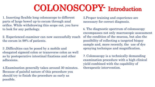 Colonoscopy- A Pictorial Overview | PPTX | Digestive Disorders ...