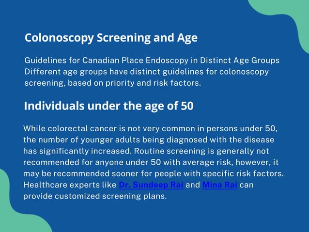 Colonoscopy Screening And Age: Adapting Guidelines For Different Life ...