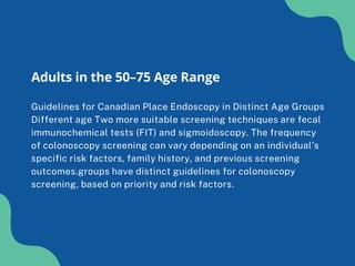 Colonoscopy Screening And Age: Adapting Guidelines For Different Life ...