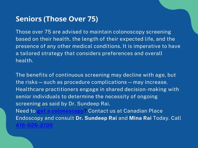 Colonoscopy Screening And Age: Adapting Guidelines For Different Life ...