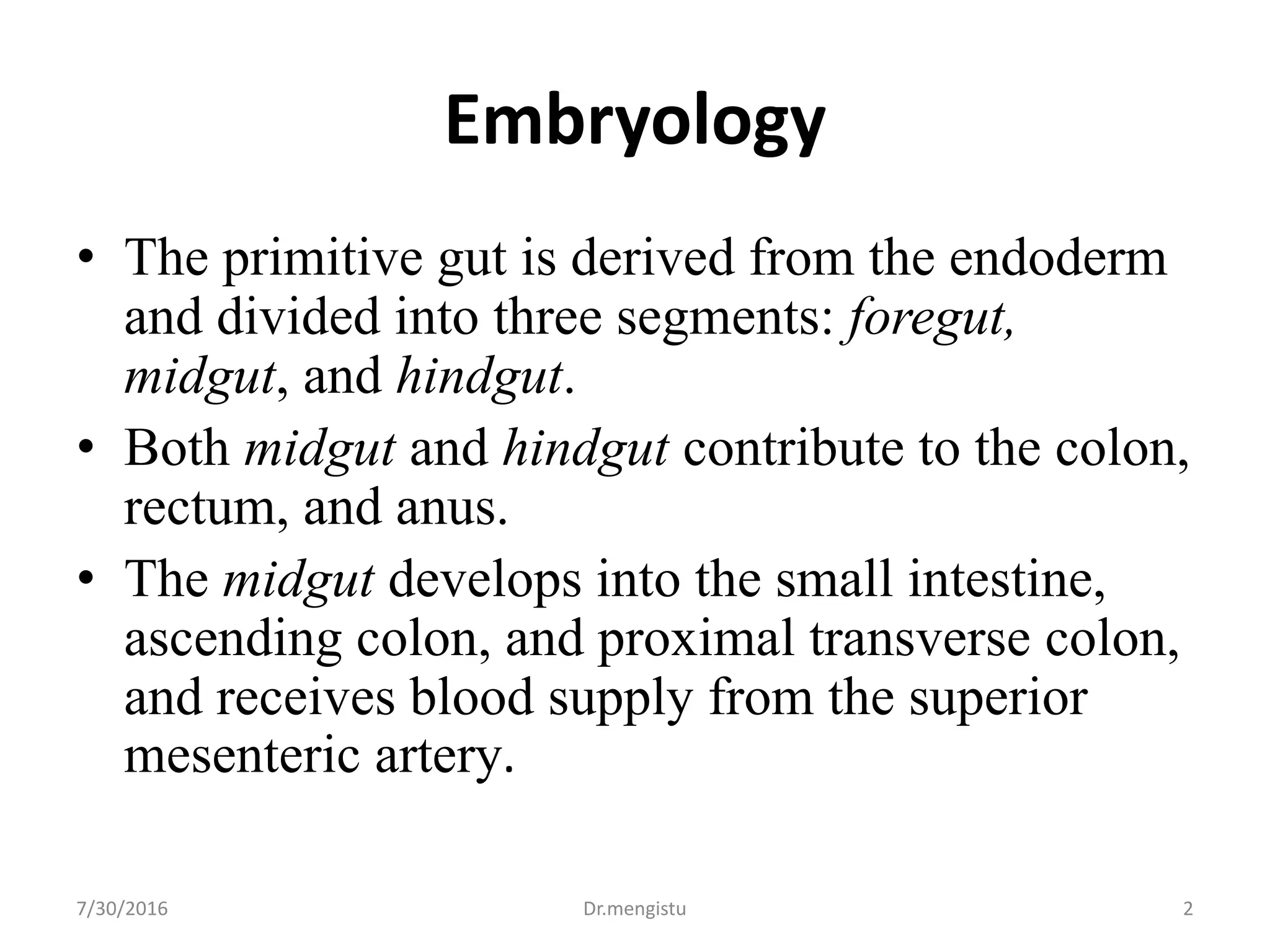 Colon, rectum, and anus | PPTX