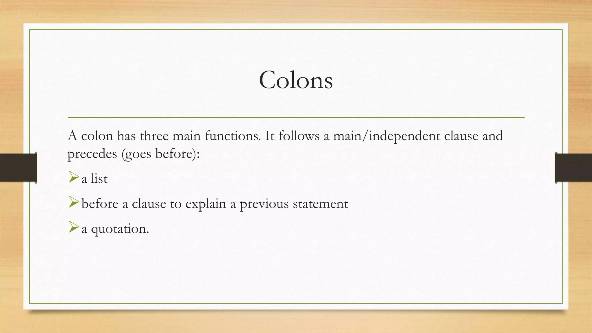 Colons | PPTX