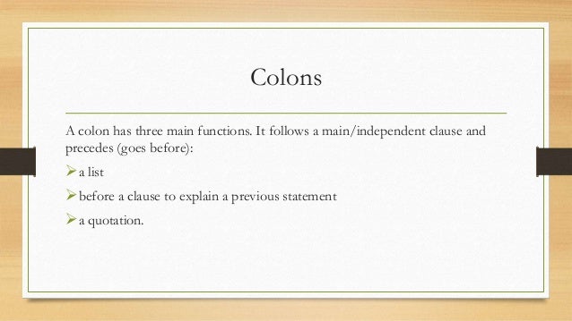 Colons