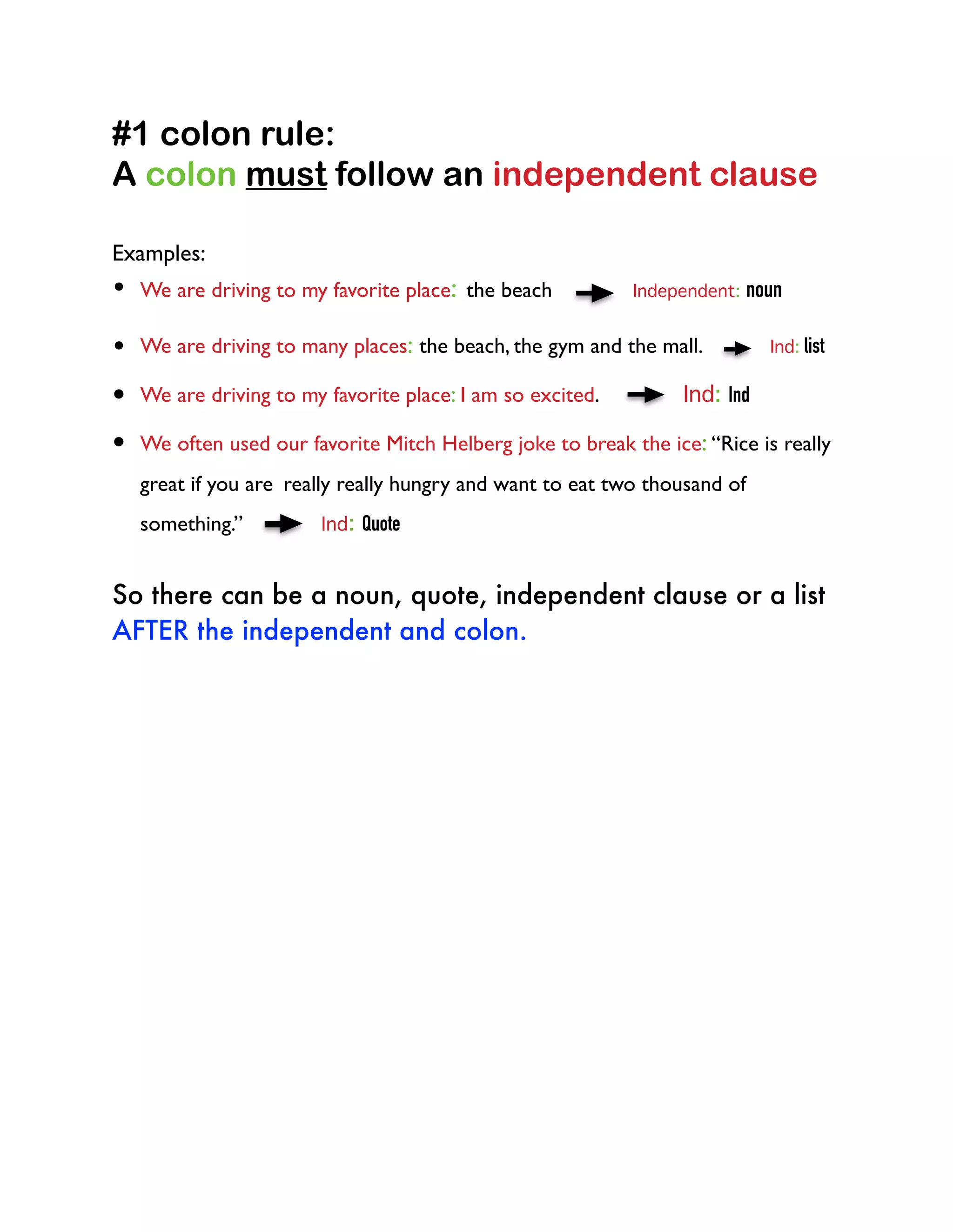 Colons #1 Rule | PDF