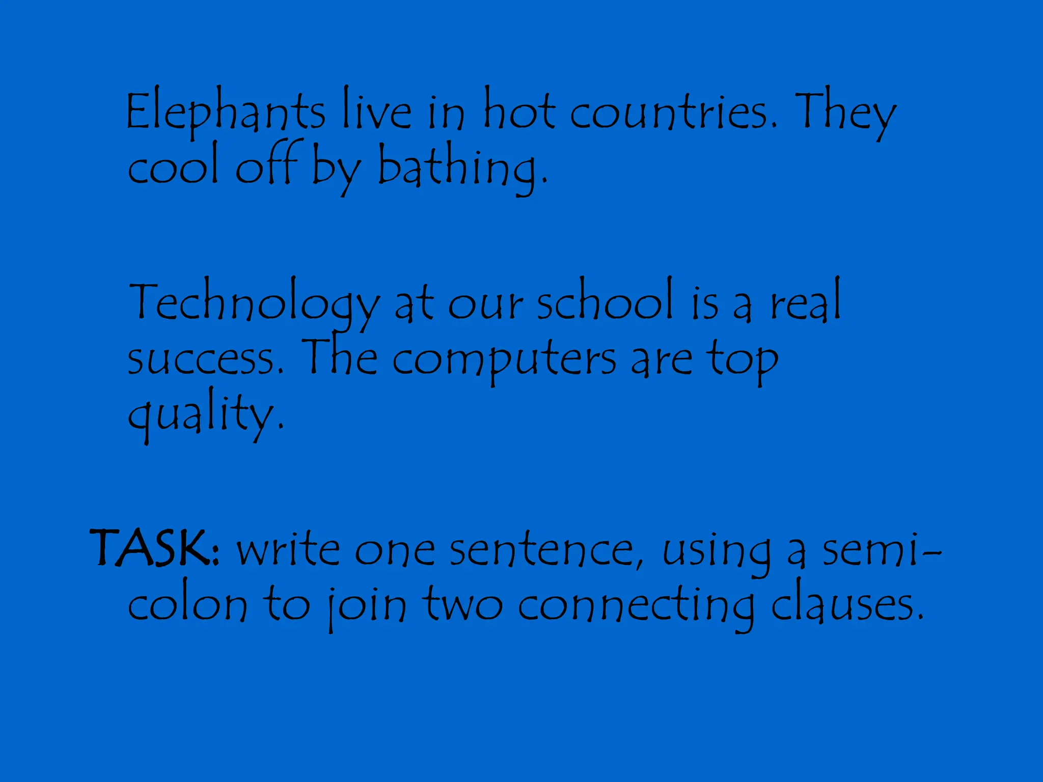 Colons and Semi-Colons grammar PowerPoint.ppt