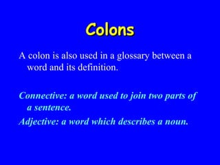 Colons and semicolons | PPT