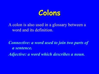 Colons and semicolons | PPT