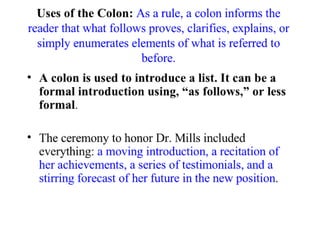 Colon,Semi Colon, Dash | PDF