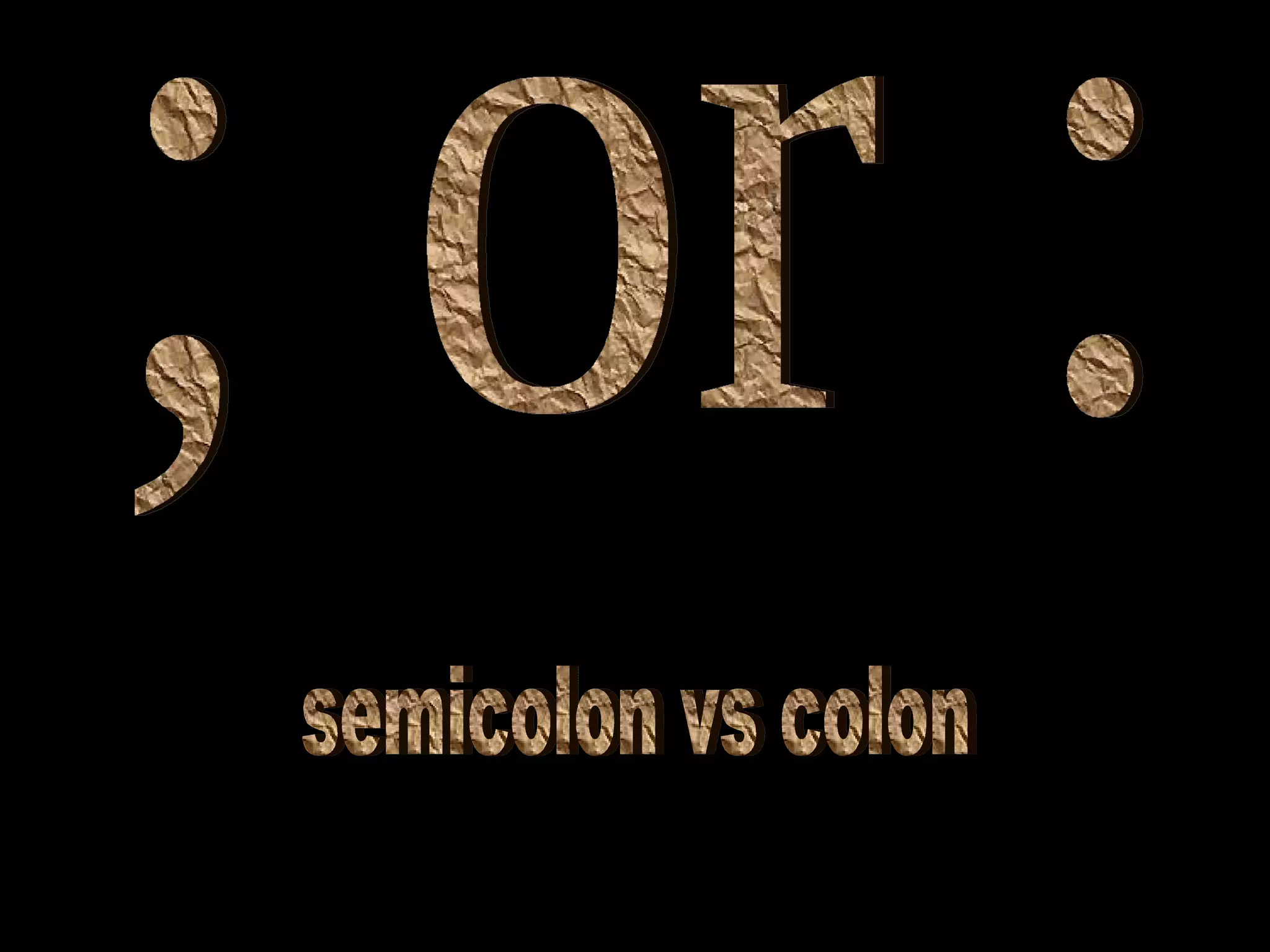 Colon Semicolon | PPT
