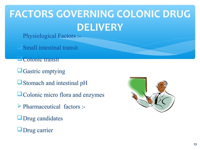 Colon Specefic Drug Delivery System | PPT | Free Download