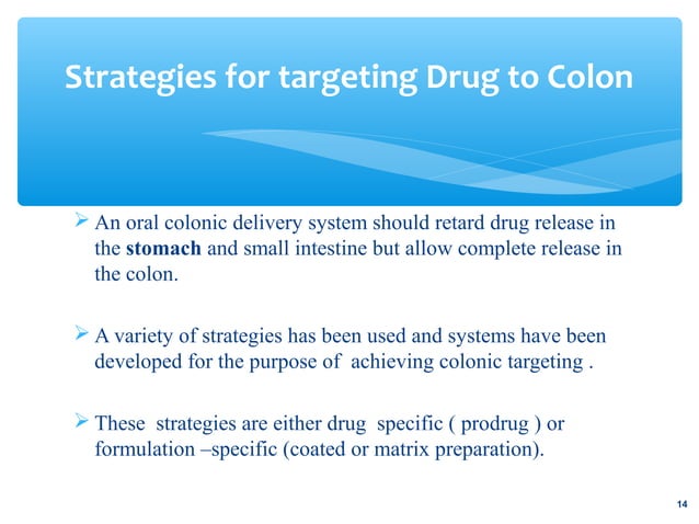 Colon Specefic Drug Delivery System | PPT