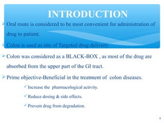 Colon Specefic Drug Delivery System | PPT