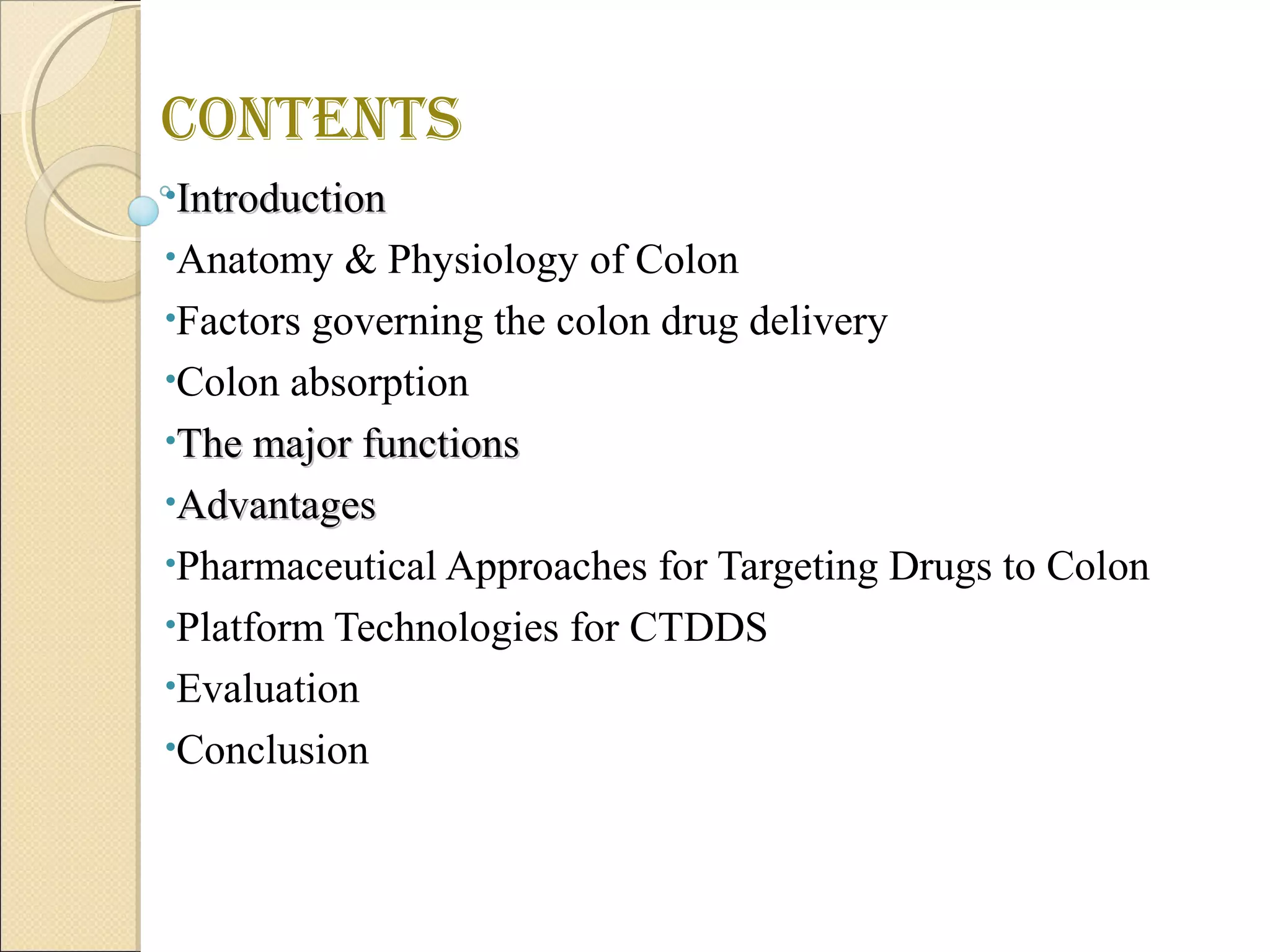 Colon specific drug delivery | PPT