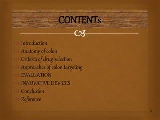 Colon targeted drug delivery | PPTX