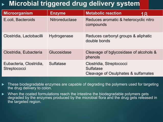 Colon targeted drug delivery | PPTX | Chemistry | Science