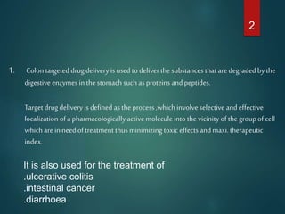 Colon targeted drug delivery | PPTX