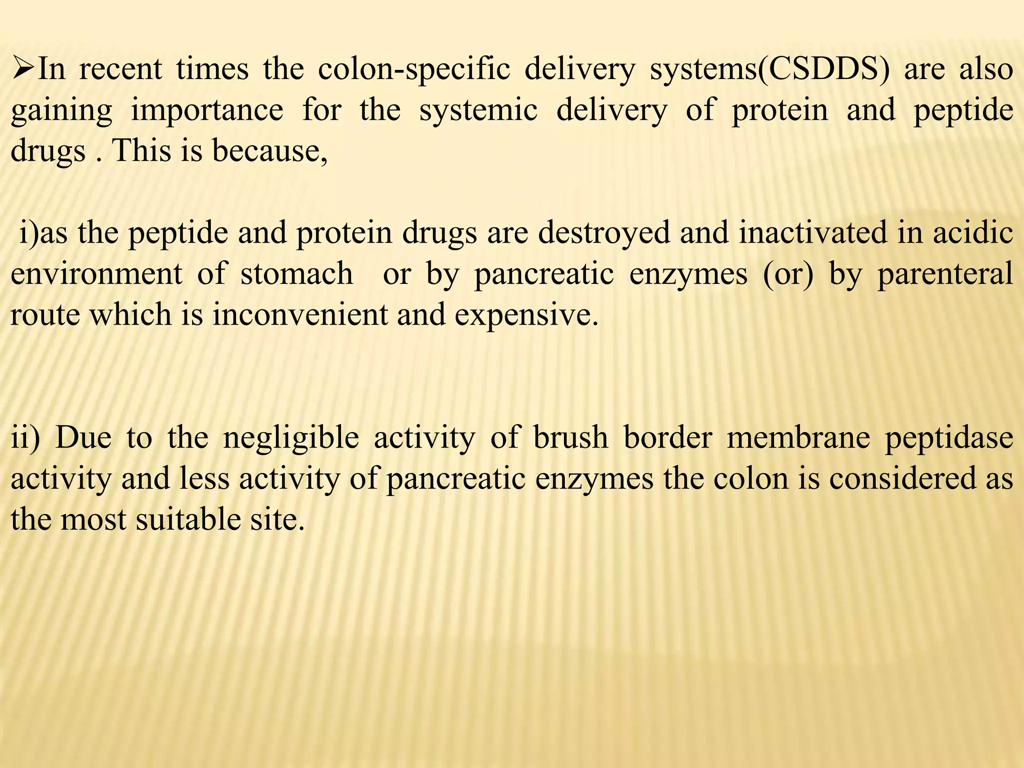 Colon targeted drug delivery systems | PPTX