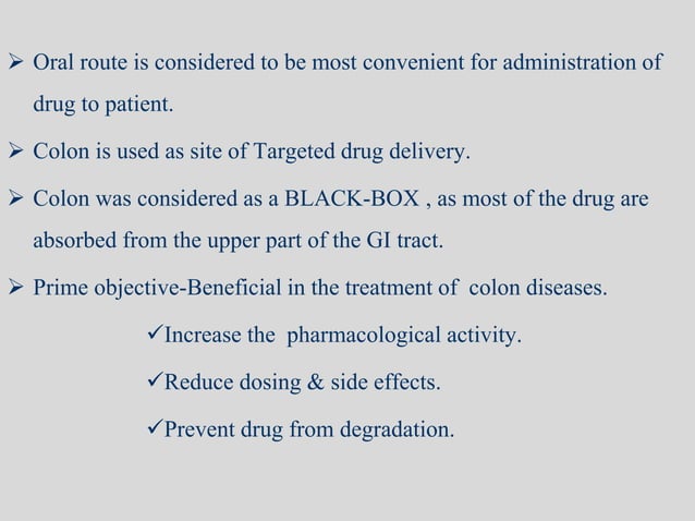 Colon targeted drug delivery systems | PPTX | Digestive Disorders ...