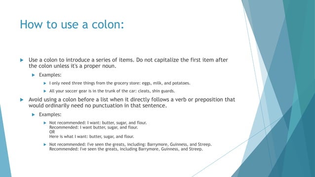 Colon vs semicolon final | PPT