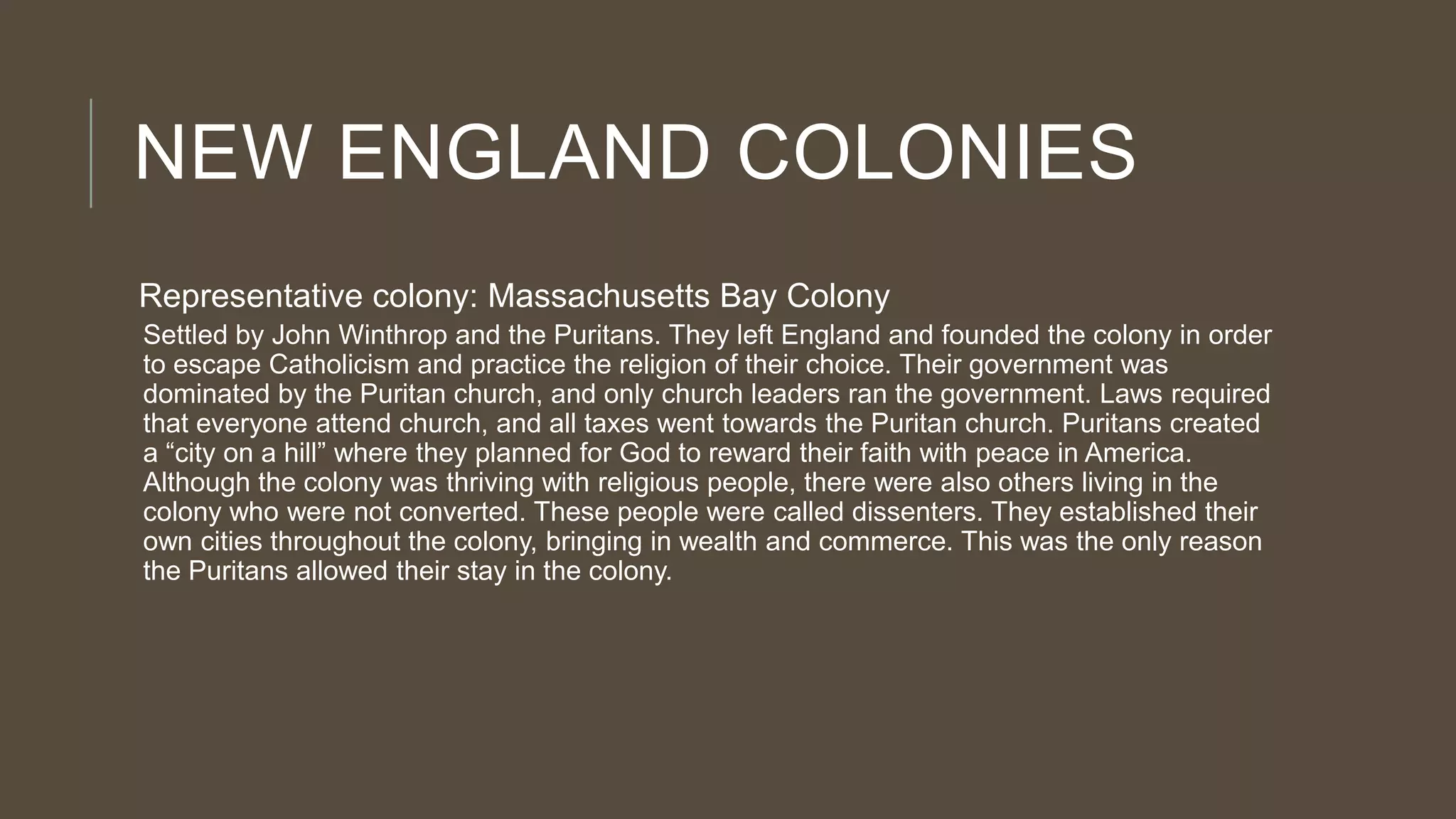 Colony comparison project ppt | PPTX | Agriculture | Industries