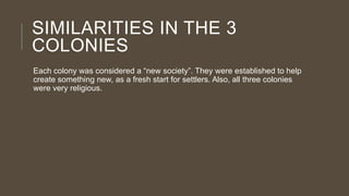 Colony comparison project ppt | PPTX | Agriculture | Industries