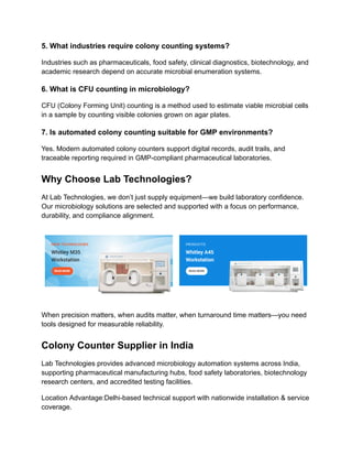 Colony Counter by Lab Technologies (2026 Guide) | PDF
