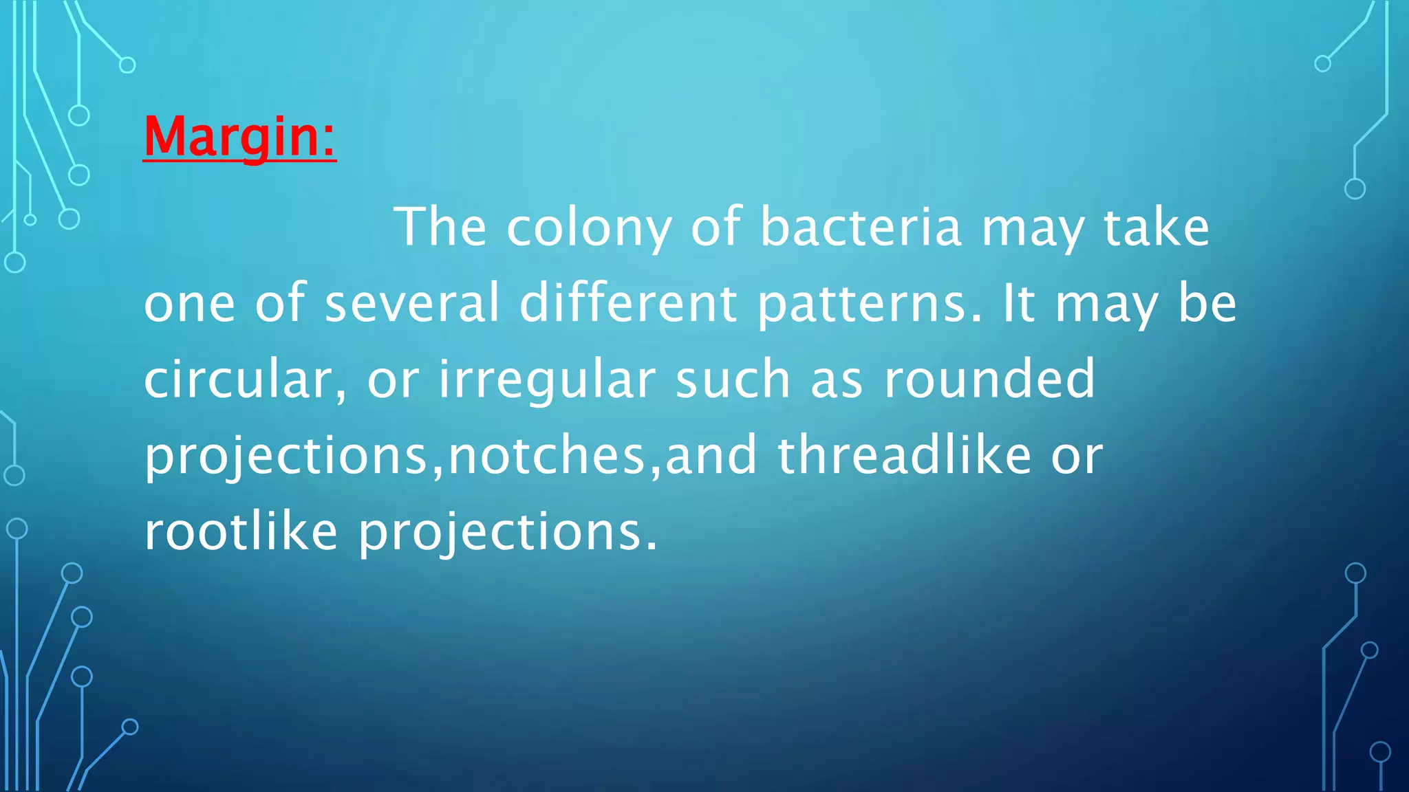 Colony characteristics of bacteria | PPTX