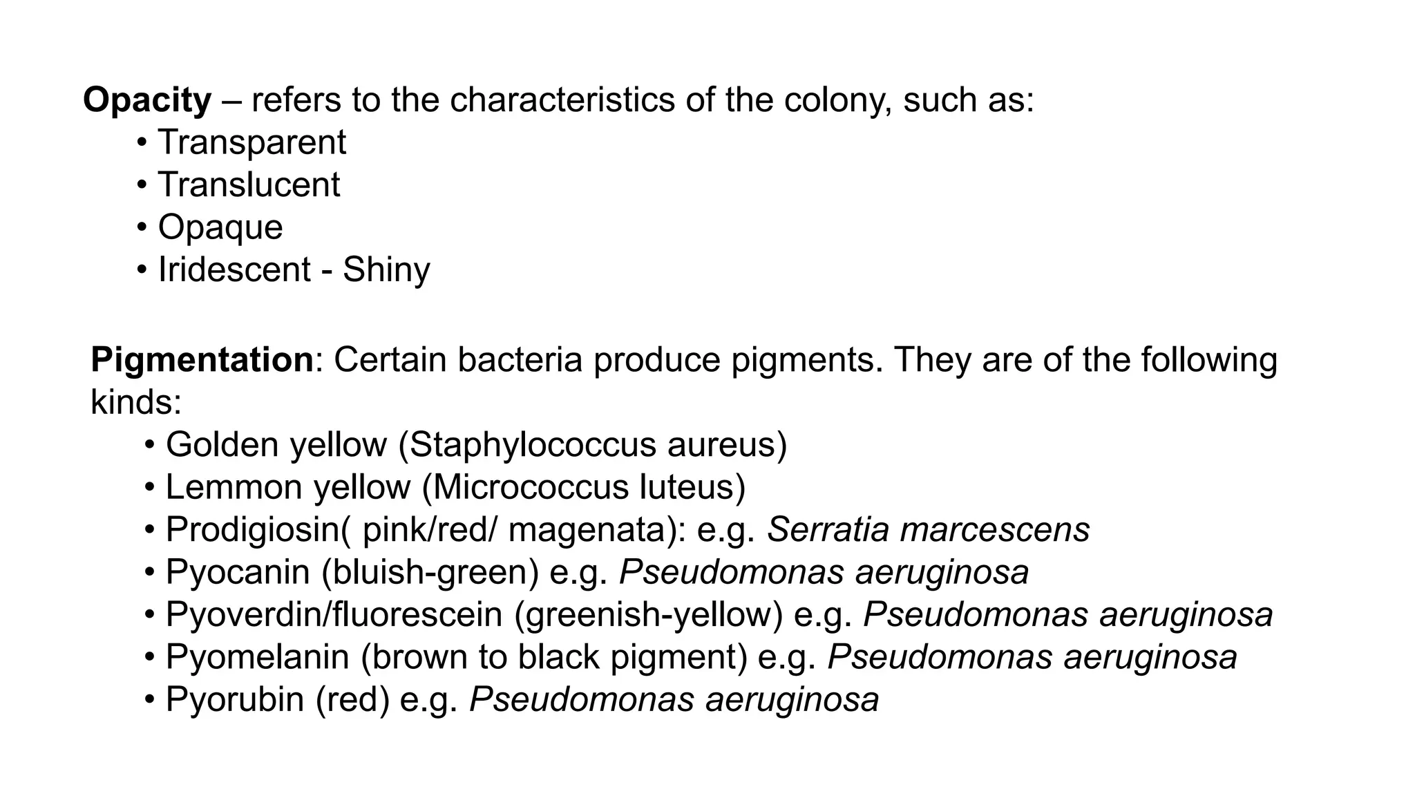 Different types of Bacterial Colony and their characteristics.pptx