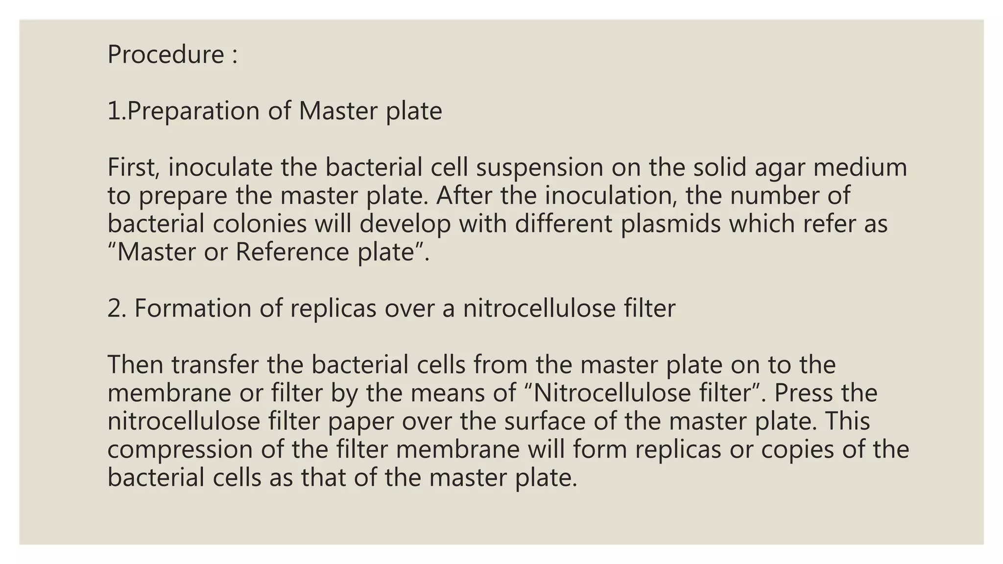 Colony hybridization technique | PPTX