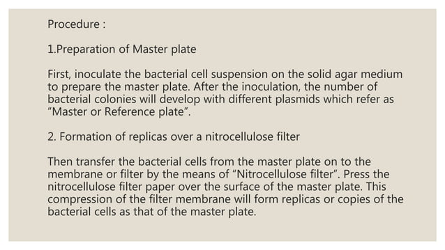 Colony hybridization technique | PPTX