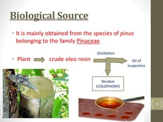Pharmacognosy of Colophony | PPTX