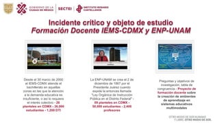 Formación Docente en el IEMS-CDMX y la ENP-UNAM | PDF