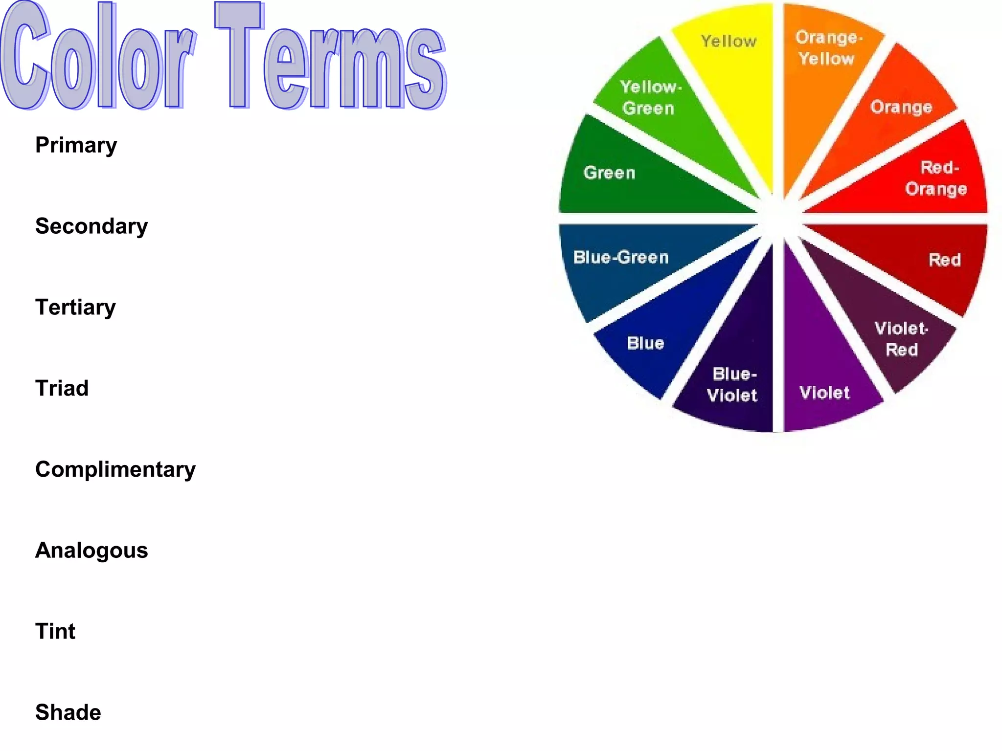 Color terms | PPT