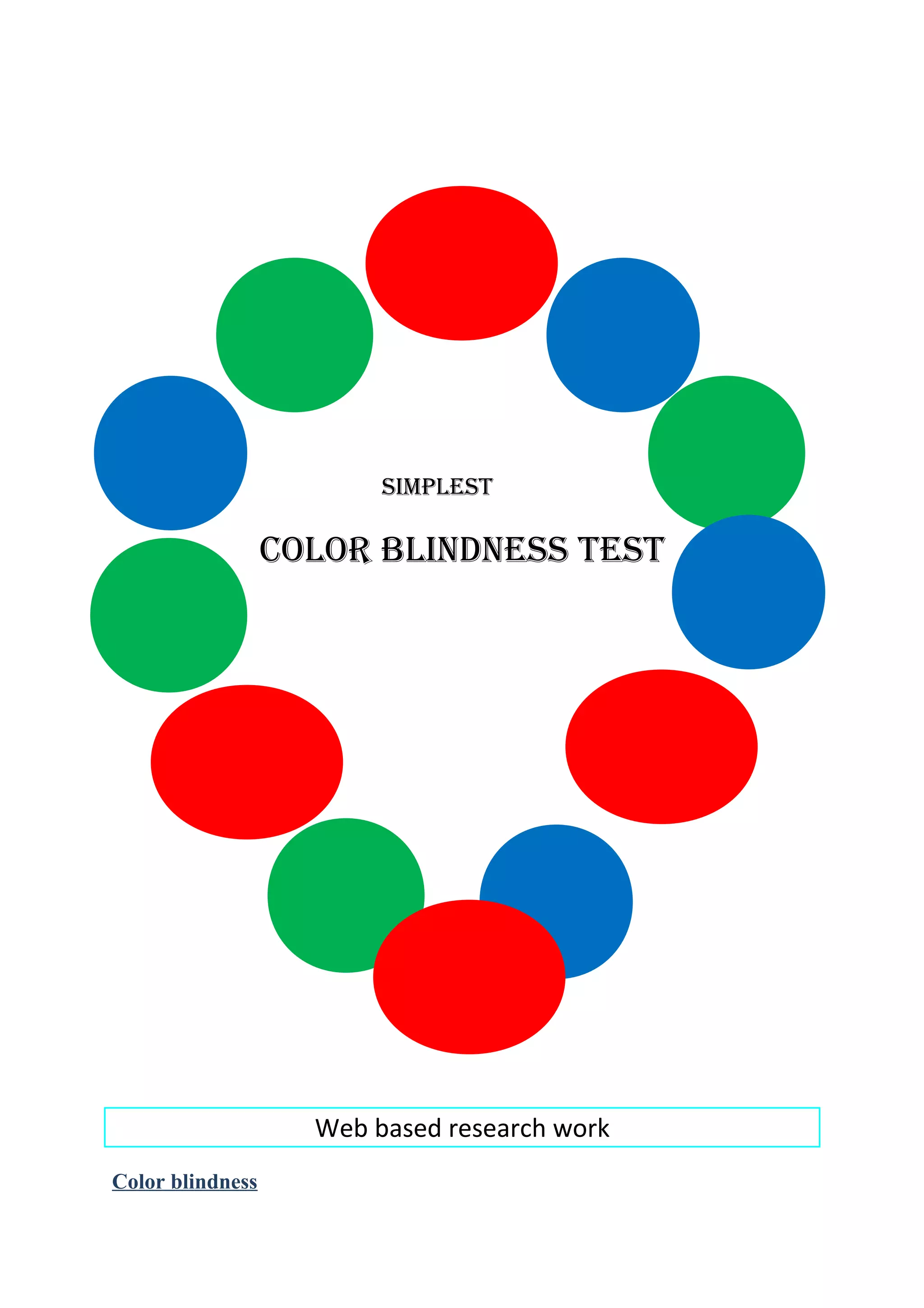 Color blindness testing | PDF