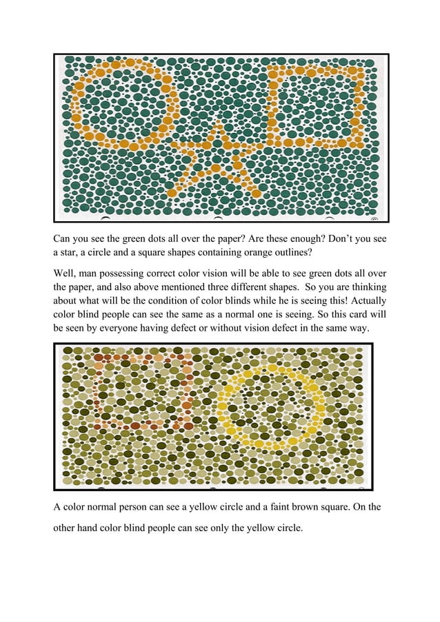 Color blindness testing | DOC | Eye and Vision Conditions | Diseases ...