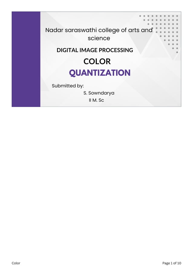 Color quantization | PDF