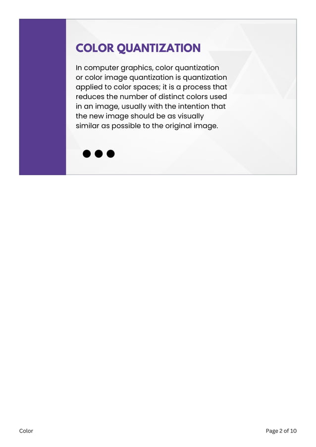 Color quantization | PDF