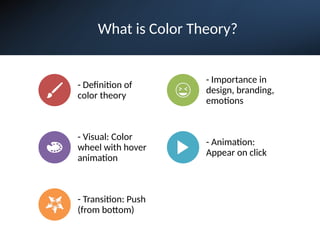 color theory presentation for related to designing and craft | PPTX