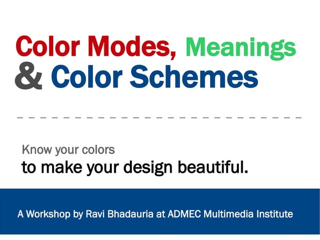 Color Modes Meanings and Schemes | PDF