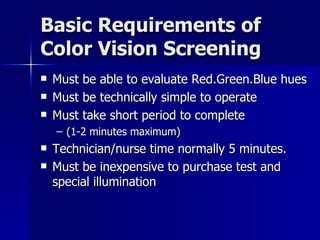 Color Vision Testing | PPT