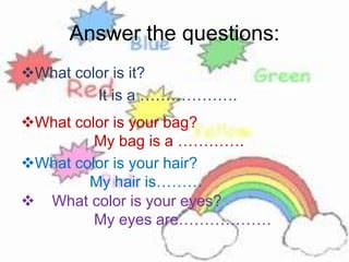 Color 5th grade | PPT