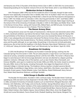 Kirkland Museum:Colorado art | DOCX | Modern Art | Fine Art