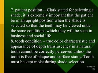 Colour and Shade Selection in dental practise | PPT