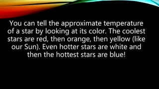 Color and temperature of Stars | PPTX